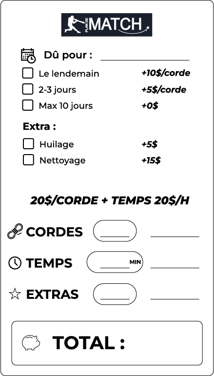 Relaçage – Plan de Match